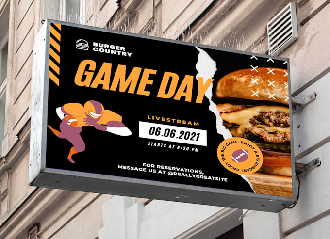 Design a print ready billboard or signboard by Technologixhub | Fiverr