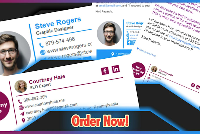 Design professional clickable html email signature by Myself_tajul | Fiverr