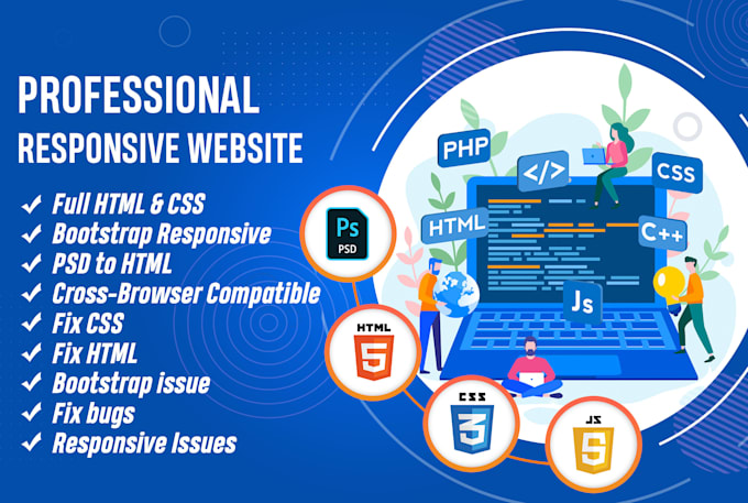 Create high converting responsive html css website by Sayushkamat | Fiverr