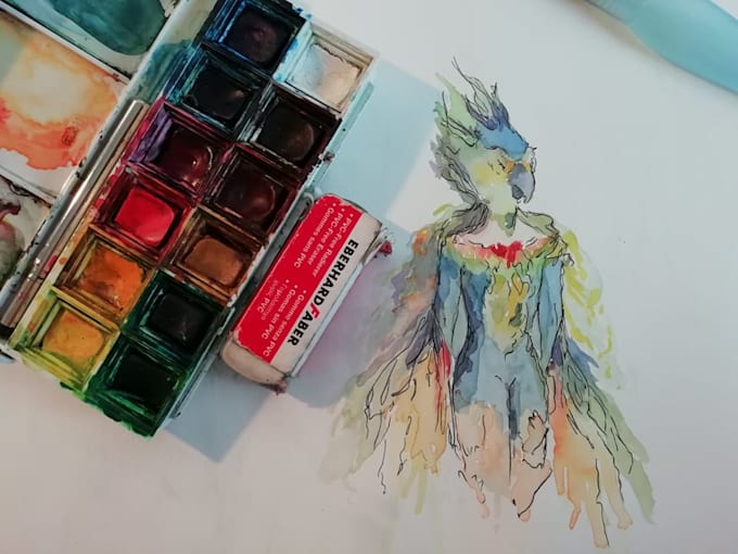 Draw your rpg character by hand by Daphne_hat | Fiverr