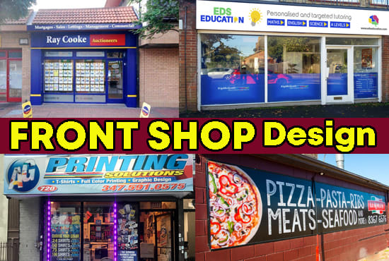 Design billboard store front, shop front any window graphics modern ...