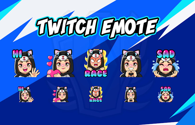Create custom amazing emote for kick, twitch, youtube gaming, facebook ...