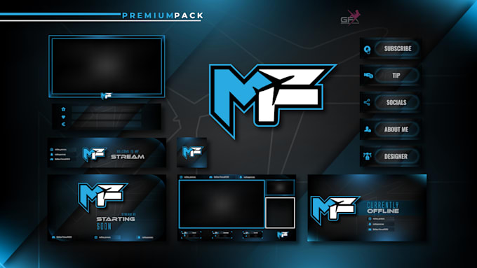 Design professional stream overlay pack and logo by Gfx_brothel | Fiverr