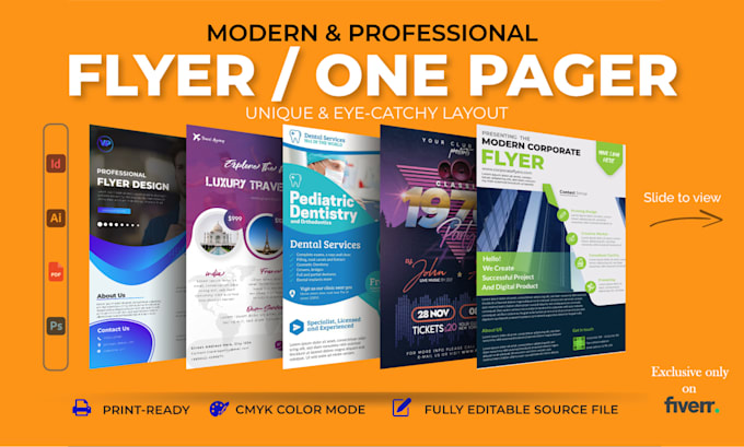 Design your creative business flyers, one pager, sell sheet, and price ...