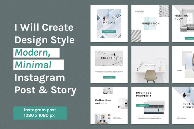 Create design style minimal,modern instagram post and story by ...
