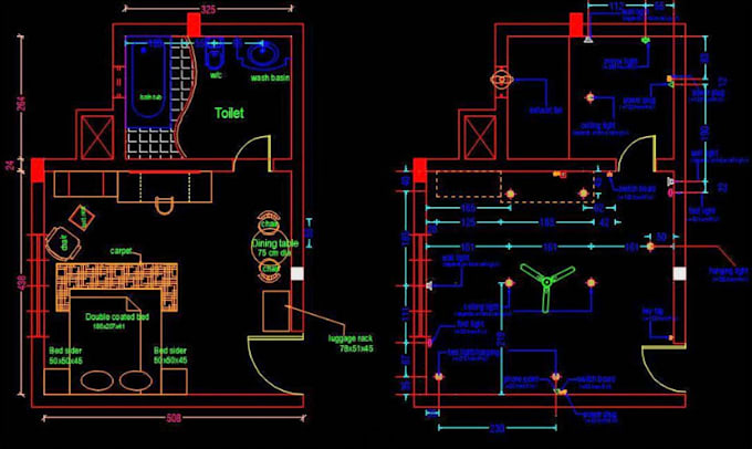 Electrical floor plan architecture design 2d and 3d by Samir_gaine | Fiverr