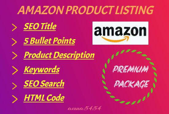 Write killer amazon listing and seo product description by Amna5454 ... Write killer amazon listing and seo product description by Amna5454 ...
