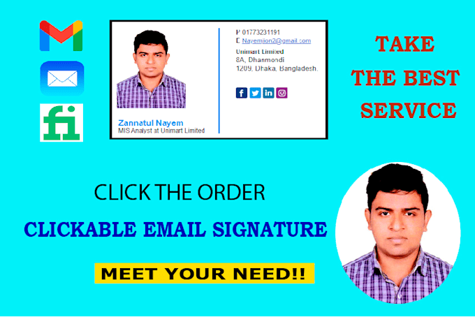 Design attractive clickable html email signature by Expertise_nayem ... Design attractive clickable html email signature by Expertise_nayem ...