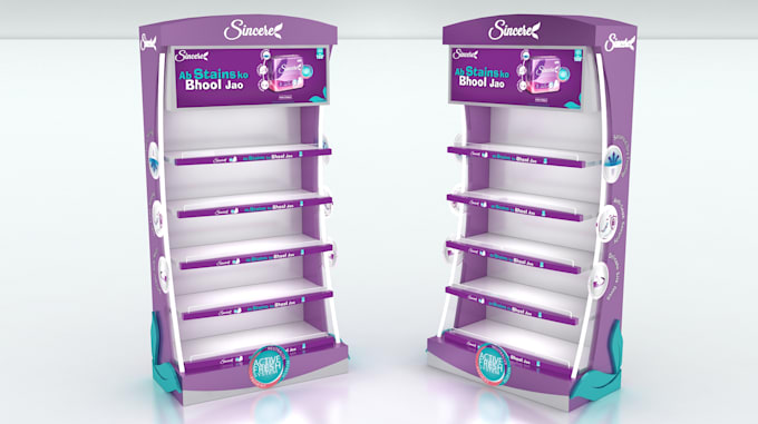 Design 3d product display stand ,posm ,kiosk and retail display solution by Shahrozdesigner | Fiverr
