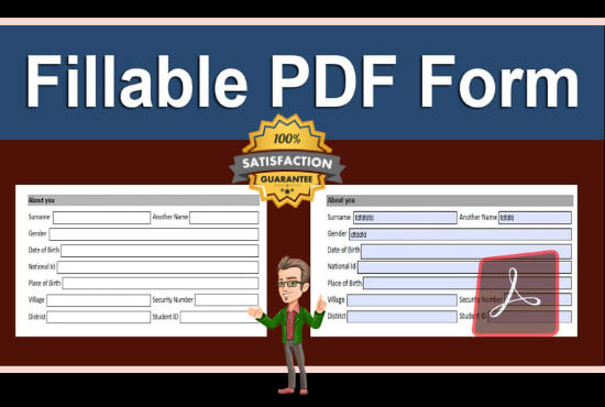 Create fillable pdf form and design by Usmanjutt5 | Fiverr
