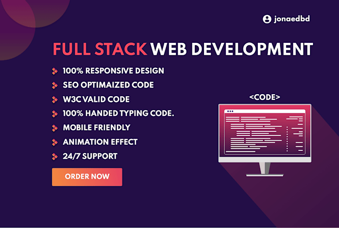 Be your full stack web developer by Jonaedbd | Fiverr