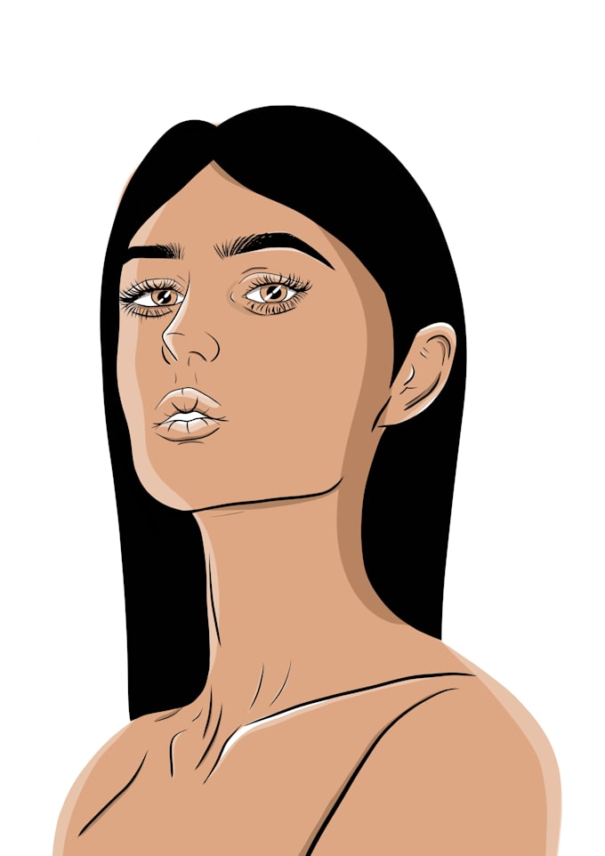 Draw your portrait as an illustration by Lllnms | Fiverr