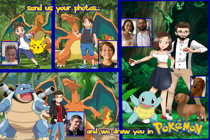 Draw a pokemon custom portrait by Paintyouv | Fiverr