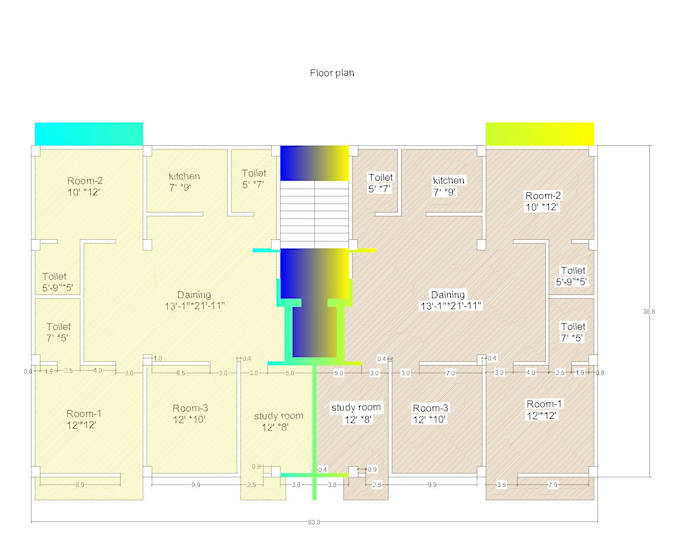 2d floor plans in autocad from pdf or sketch by Jubyarrahaman | Fiverr