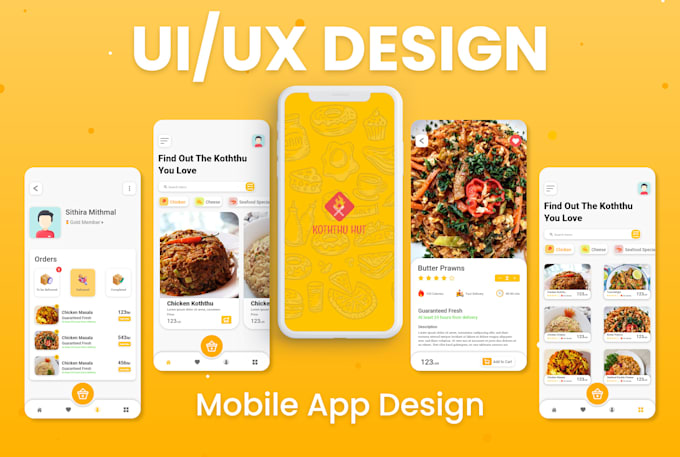 Design creative and unique mobile app ui ux by Uix_sithirami | Fiverr