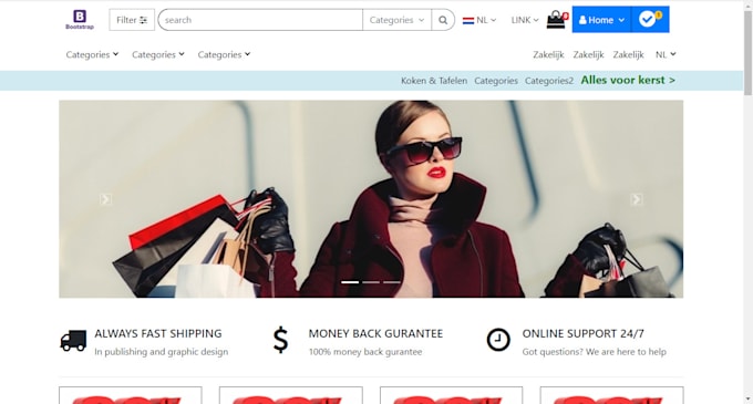 Create Custom Bootstrap Html And Css Template By Moonali7 Fiverr
