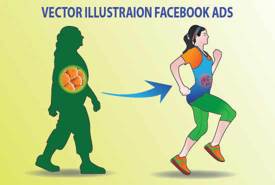 Draw vector line art illustration for facebook ads by Rasiyo | Fiverr