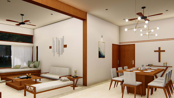 Design 2d floor plans, interiors, and 3d model renders by Lchristo | Fiverr