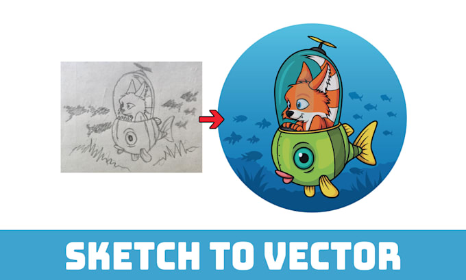 Convert your hand drawing, or image into vector art, recreate by ...