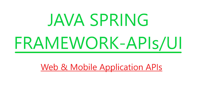 Do Apis For Web Mobile App Java Spring Framework Mvc Boot By Setyuth Fiverr