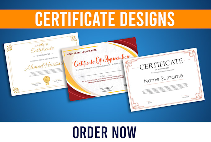 Design amazing creative certificates by Shoaibhassan413 | Fiverr