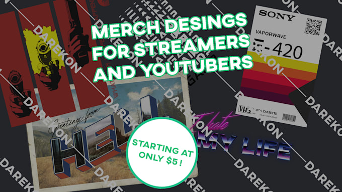 Create cheap and high quality merch design for you by Darek0n | Fiverr