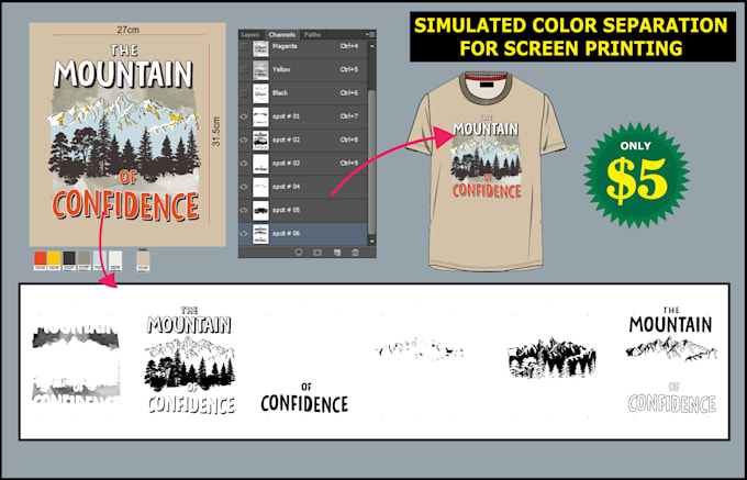 Color separation for screen printing by Jamal3838 | Fiverr