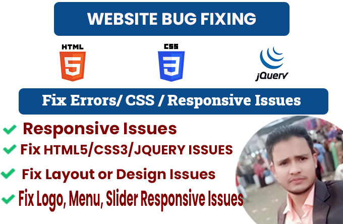 Fix html, css, bootstrap responsive issue or design website by ... Fix html, css, bootstrap responsive issue or design website by ...