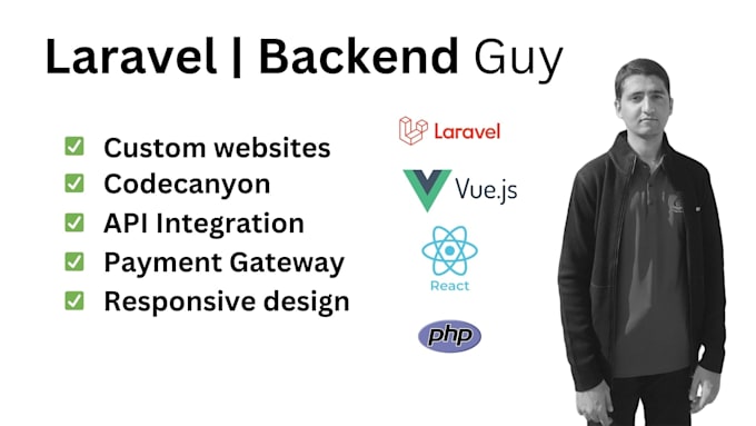 Expert laravel php developer, backend, full stack, api integration by ...