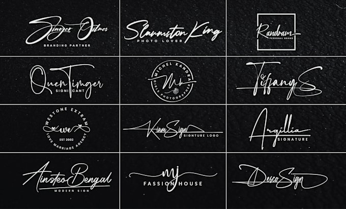 Clean signature handwriting scripted cursive autograph logo by Gfx ...