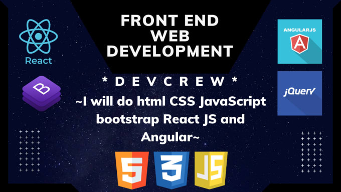 Do Html Css Javascript Bootstrap React And Angular Projects By Devcrew Fiverr