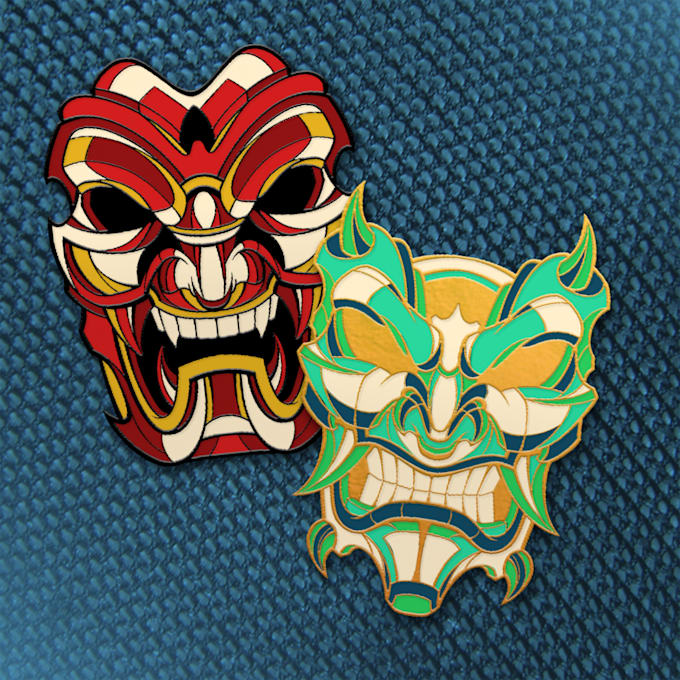 Design a lovely and professional enamel pin in 24 hours by Dsbeon | Fiverr