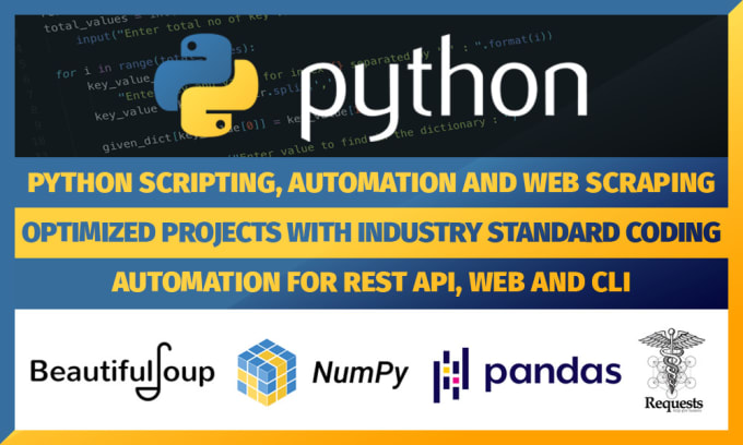 Do python scripting, automation, web scraping and similar projects or ...