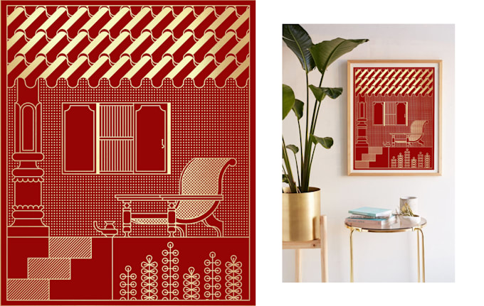 Design intricate interior and architectural posters by Devikappillai ...