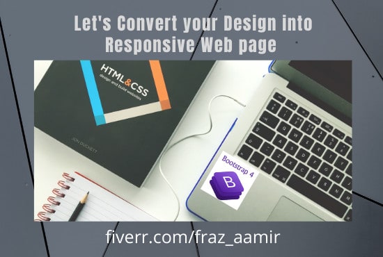 Design a web page using html, css, bootstrap by Fraz_aamir | Fiverr
