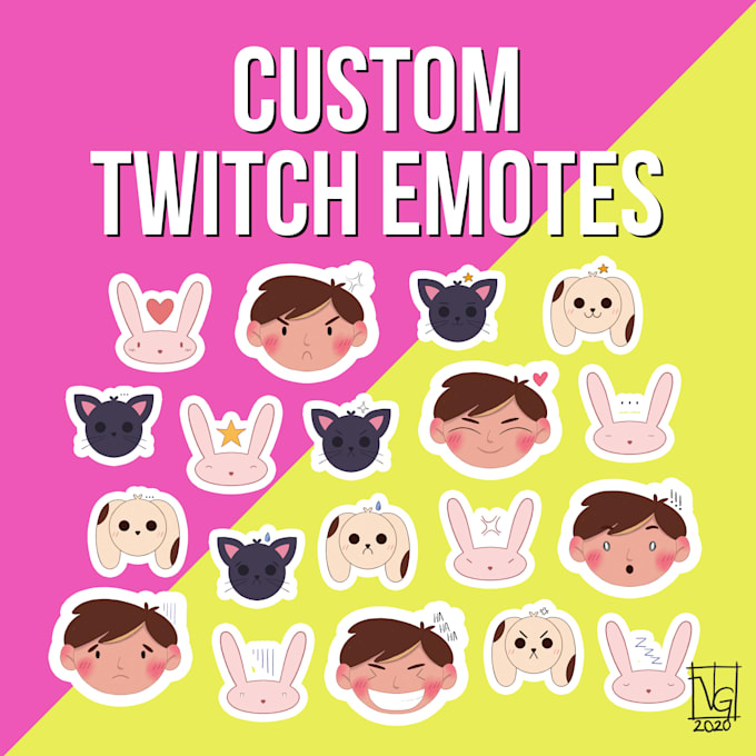 Make custom amazing cute twitch emotes by Verogutart | Fiverr
