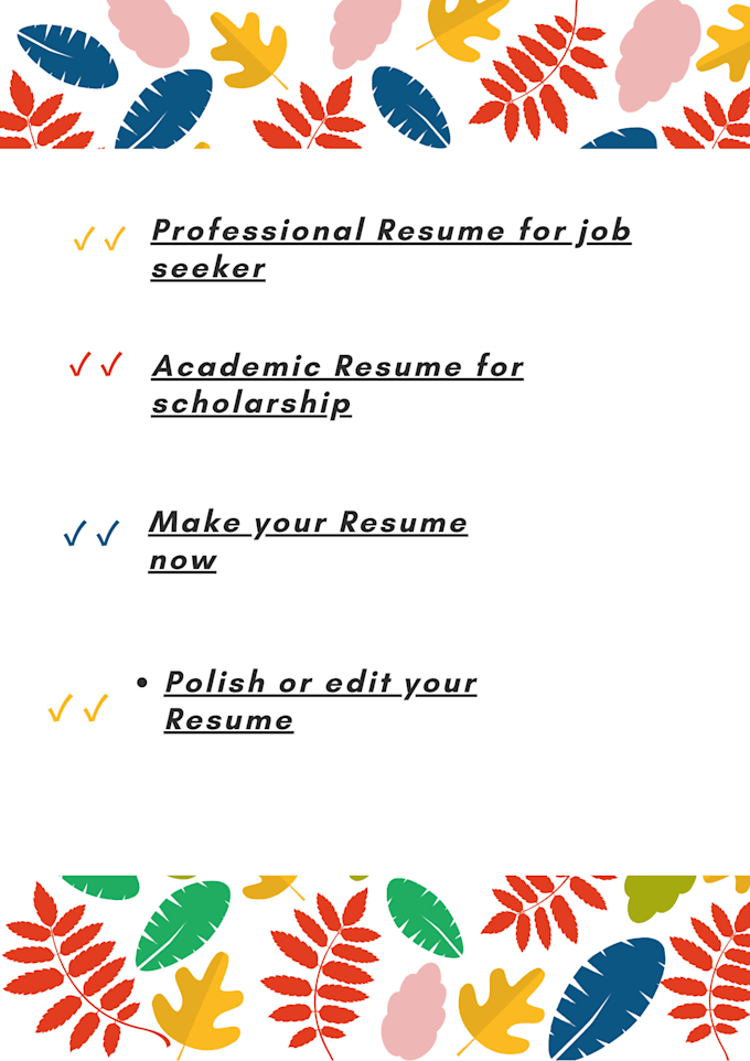 Make and polish your professional resume by Ronibarmon | Fiverr