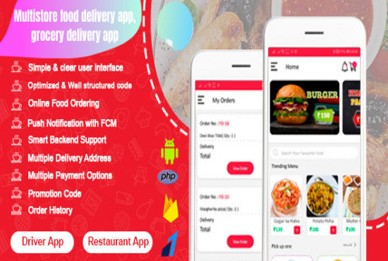 Build food delivery app, grocery delivery app, fast food delivery app ... Build food delivery app, grocery delivery app, fast food delivery app ...