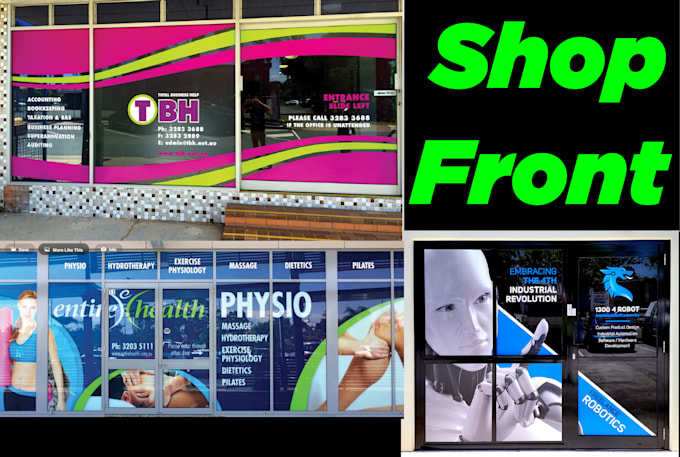 Make stunning shop, front sign, professional shop, store front, window ...