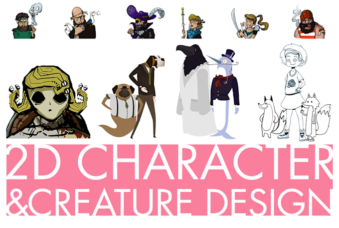 Make 2d animatable character and creature art by Ewijdeveld | Fiverr