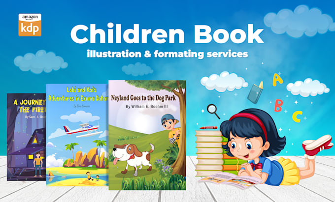 Design wonderful children story ebook or book illustration for kdp by ...