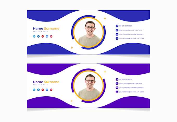 Design professional clickable html email signature by Websitemade | Fiverr