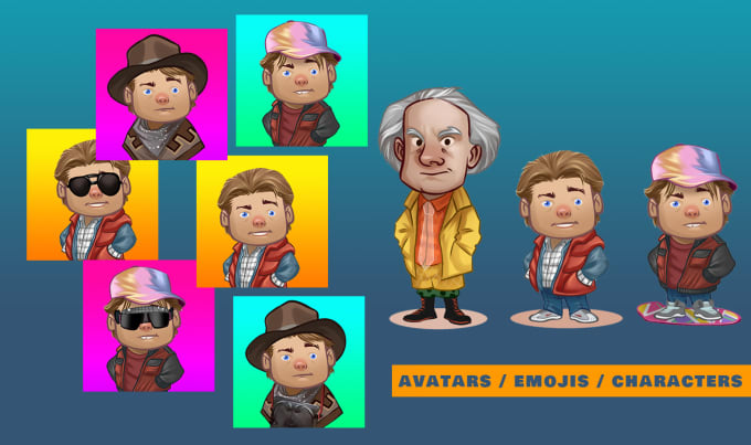 Draw funny base characters and accesories by Marcobaldi | Fiverr