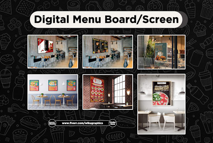 Do digital menu, menu board, tv screen, digital signage by Wikugraphics ...