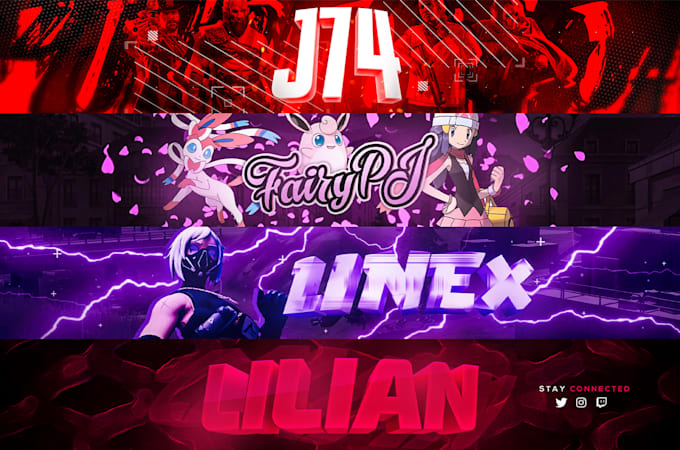 Design a professional youtube gaming banner by Hokusai36 | Fiverr