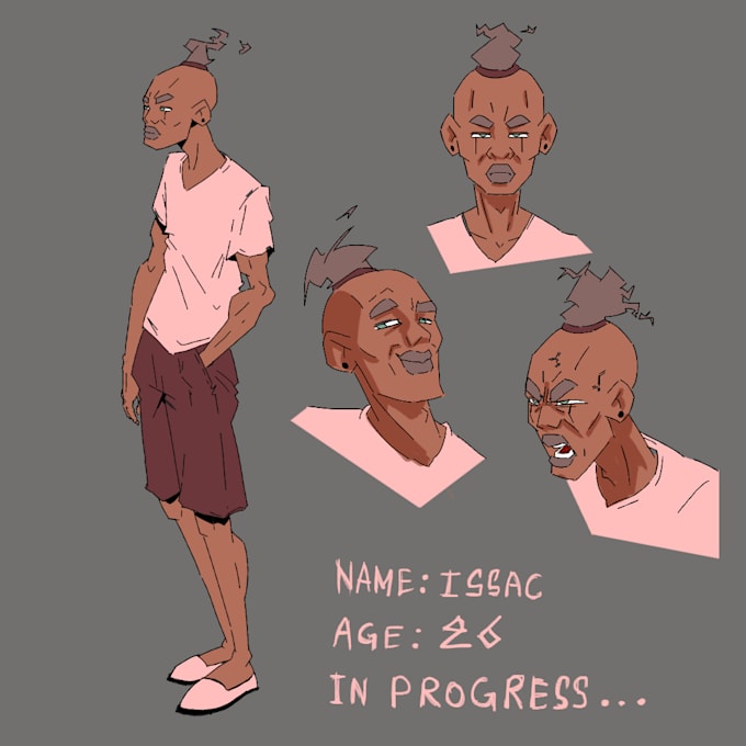 Create character design model sheet for comic and animation by ...
