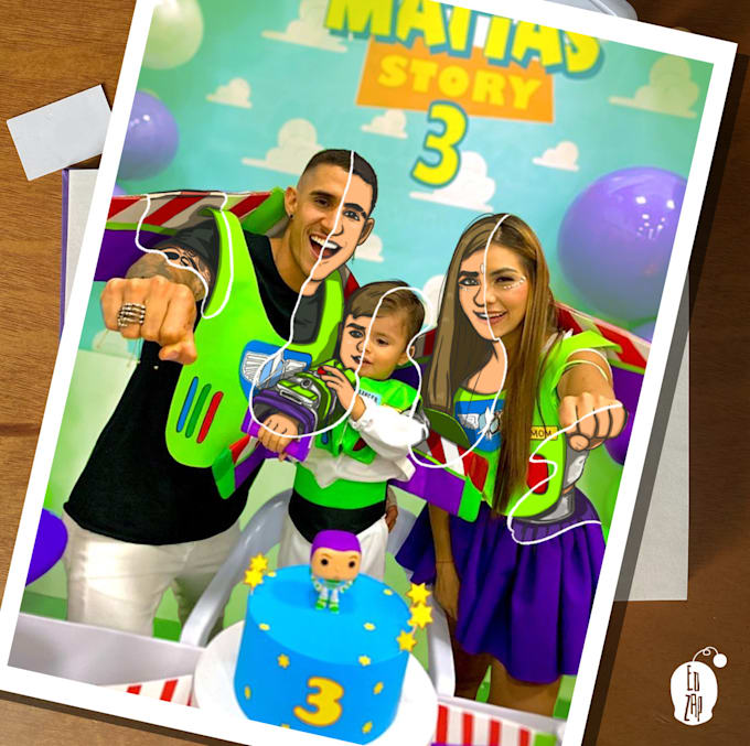 Toon me you in my style, half portrait cartoon by Ed_zap | Fiverr