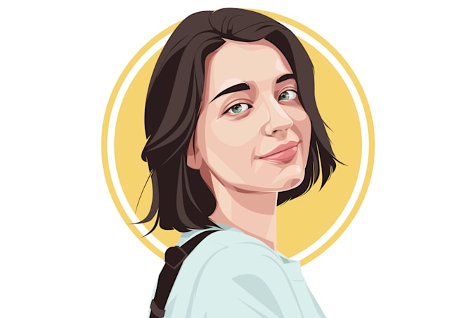 Draw vector portrait illustration of your photo by Vector_meer | Fiverr