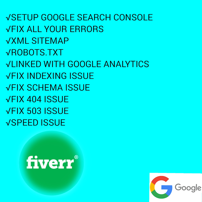 Do google index by search console and fix errors by Mahin_masud | Fiverr