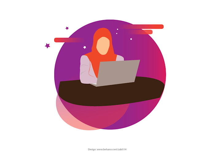 Create a clean beautiful flat vector illustration by Zabih514 | Fiverr